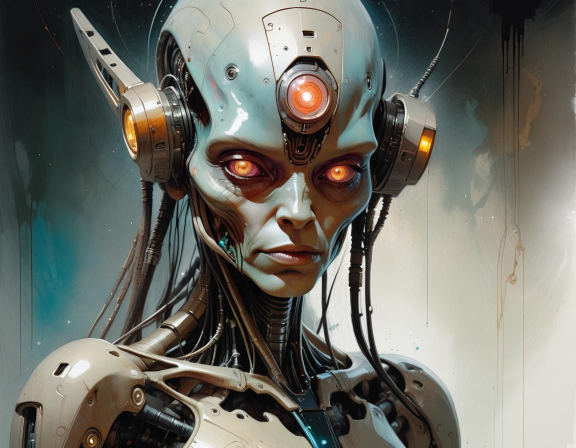 Cyborg Alien Wizard - AI Generated Artwork - NightCafe Creator