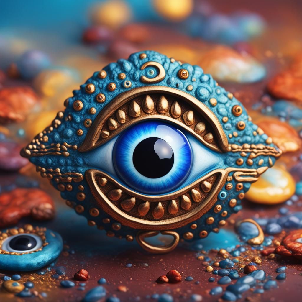 Nazar Evil Eye Protection Amulet - AI Generated Artwork - NightCafe Creator