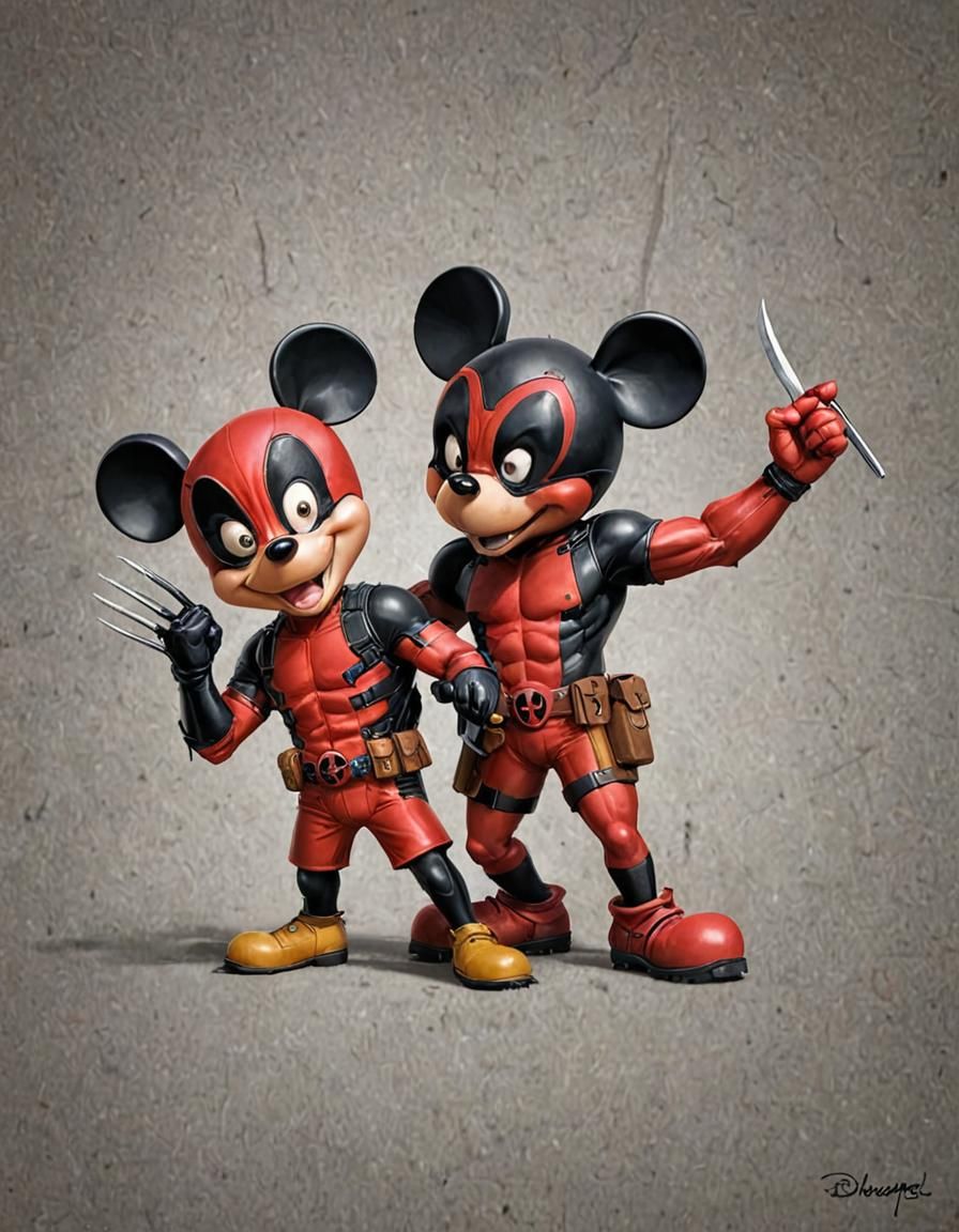 Wolverine, Deadpool, MICKY MOUSE - AI Generated Artwork - NightCafe Creator