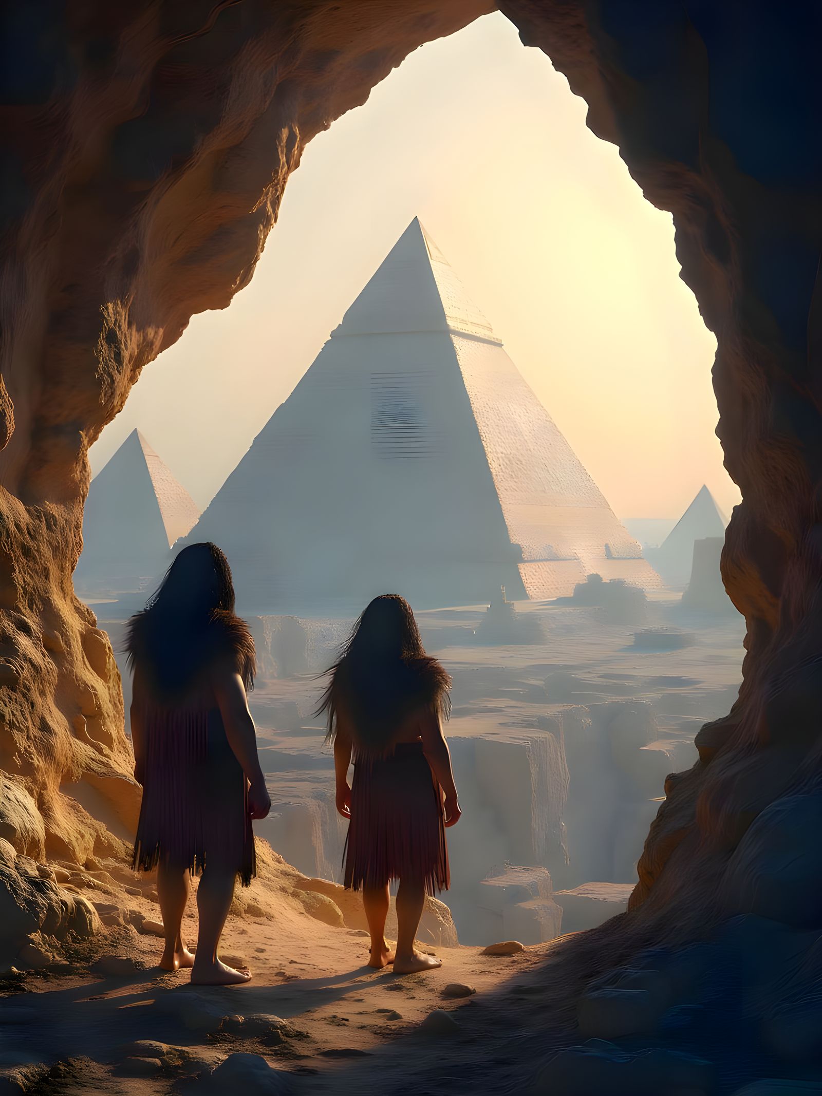 A beautiful masterpiece of cave men in the cave days in history seeing ...