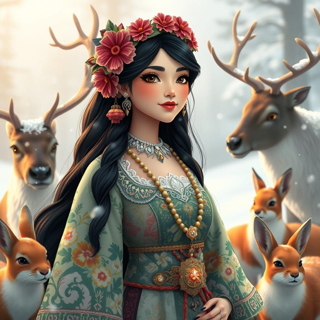 Princess of the North - Winter Princess in Vintage Finnish F...