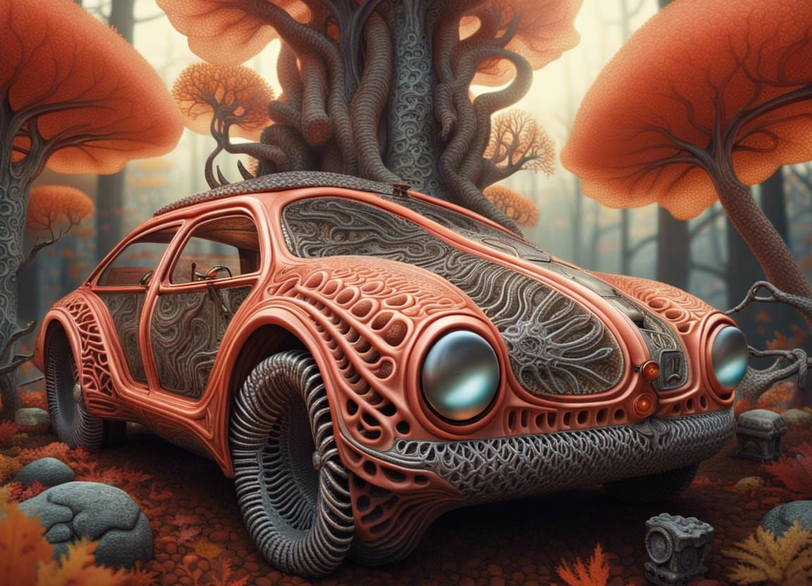 alien coral car - AI Generated Artwork - NightCafe Creator
