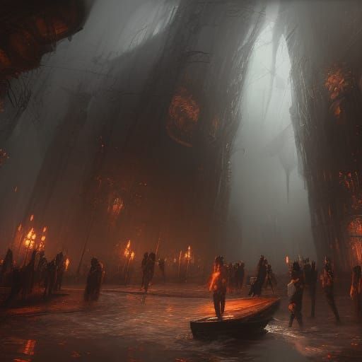 Hellscape City - AI Generated Artwork - NightCafe Creator