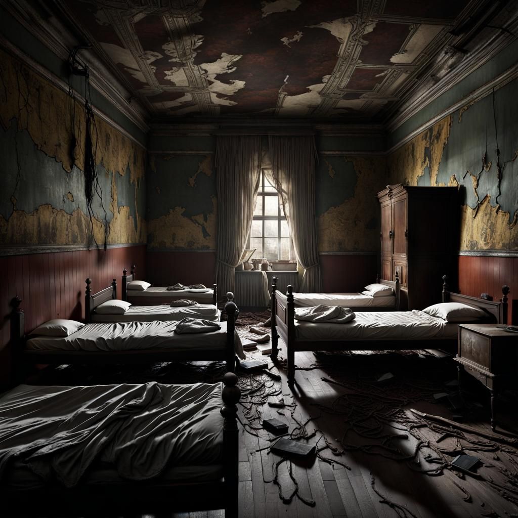 Orphanage dormitory - AI Generated Artwork - NightCafe Creator