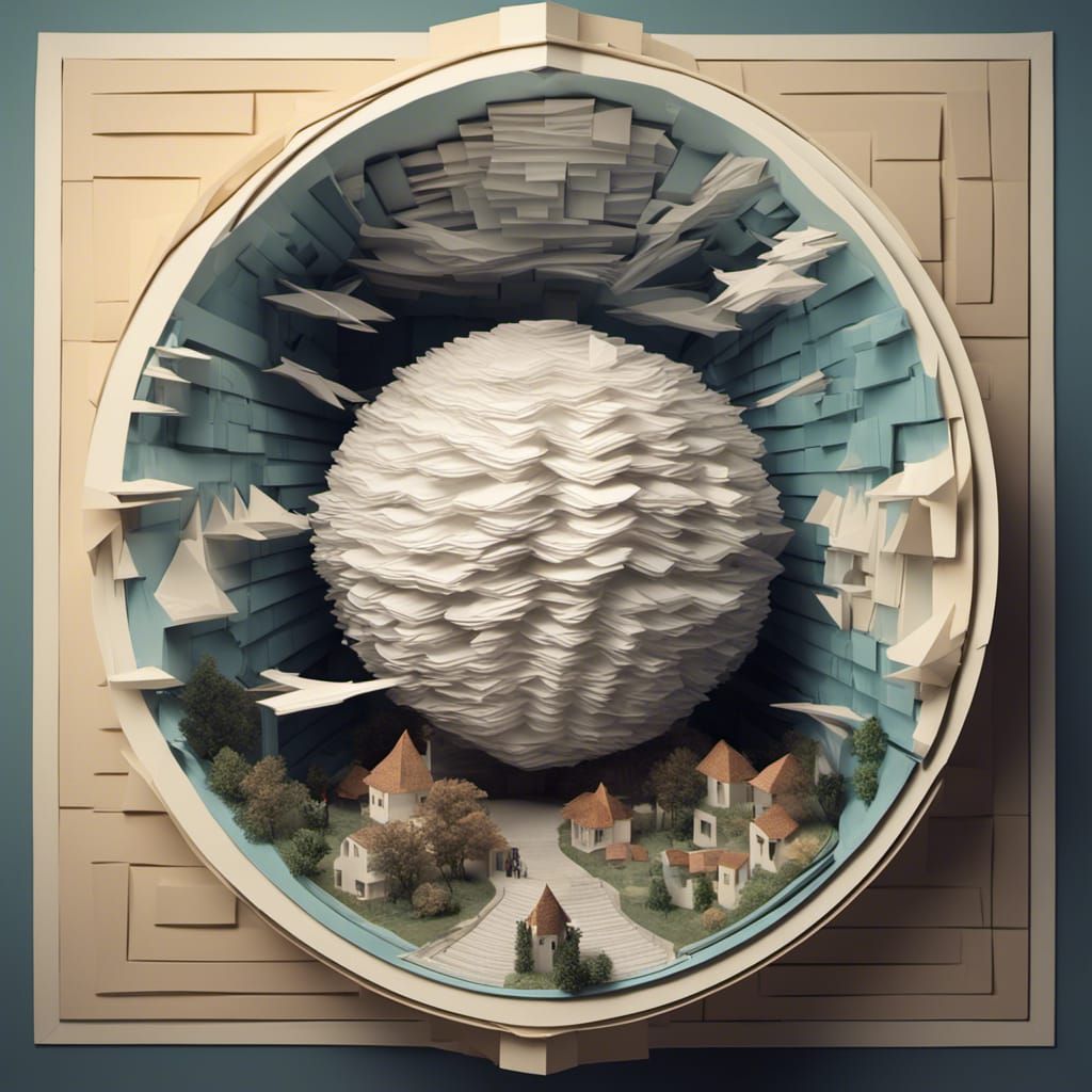 Infinitesimal Paper Representation of the World - AI Generated Artwork ...