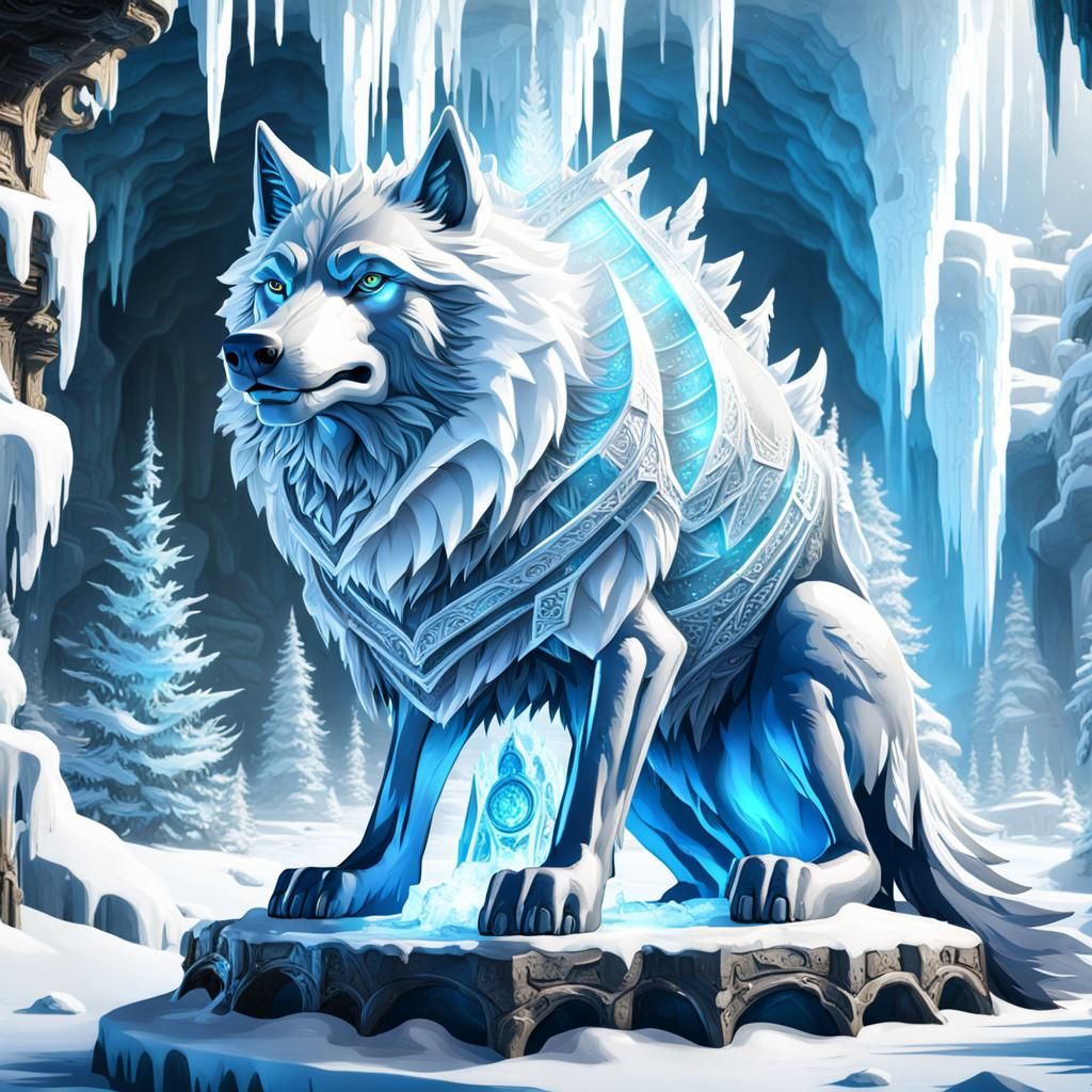 It is said the great ice wolf will pledge it's loyalty to one who is ...