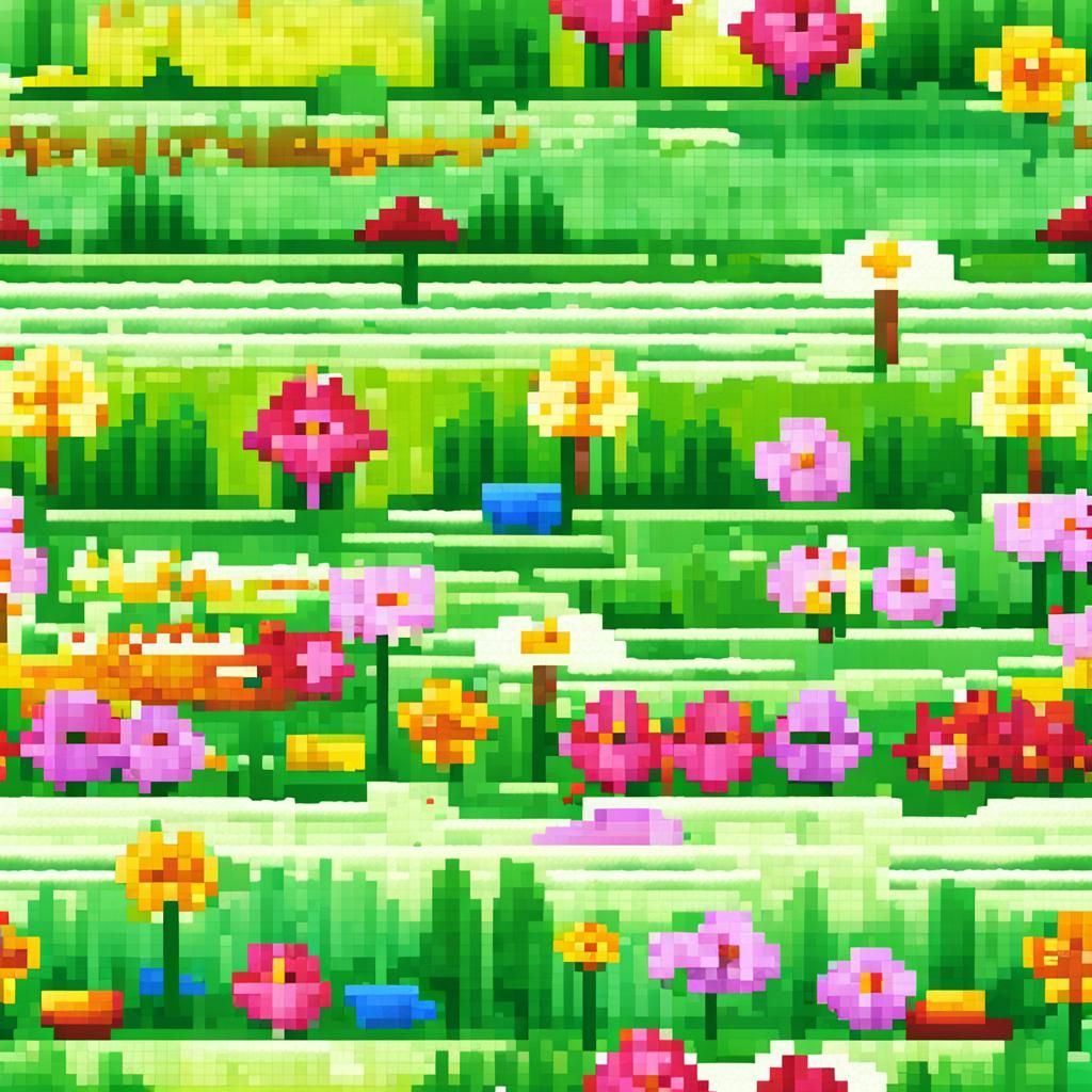 Pixel style springtime - AI Generated Artwork - NightCafe Creator