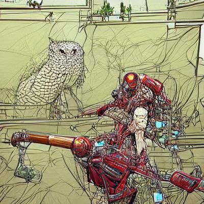 Matrix hunter-killer bot Geoff Darrow detailed painting ...