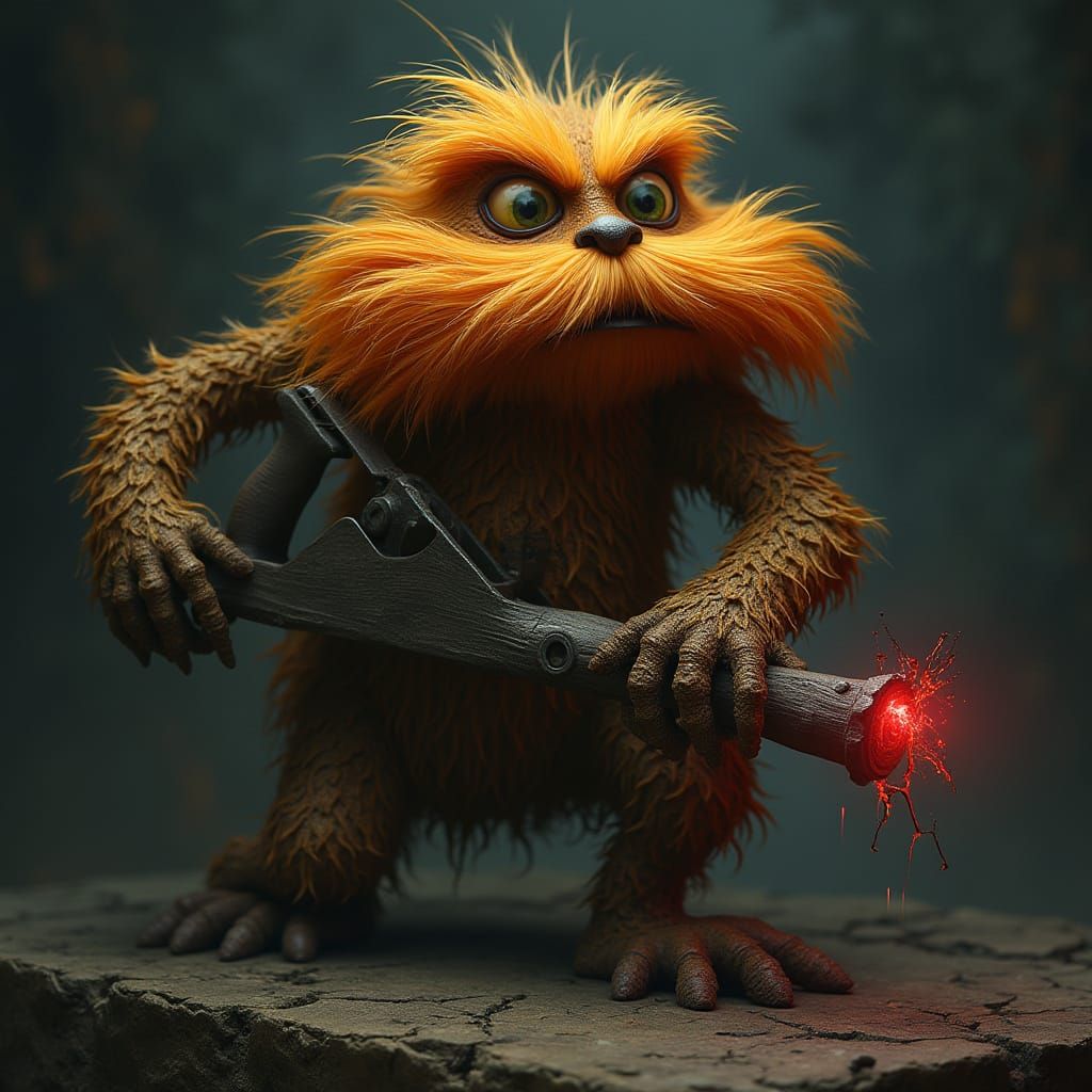 Sinister Lorax Wields Twisted Stanley 55 in Dark, ... - AI Art