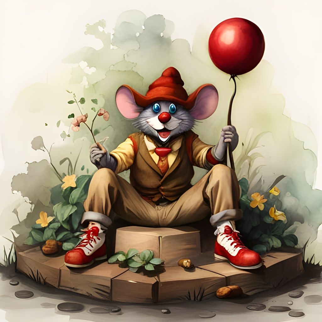 Mouse clown (challenge entry "Clowns") - AI Generated Artwork ...