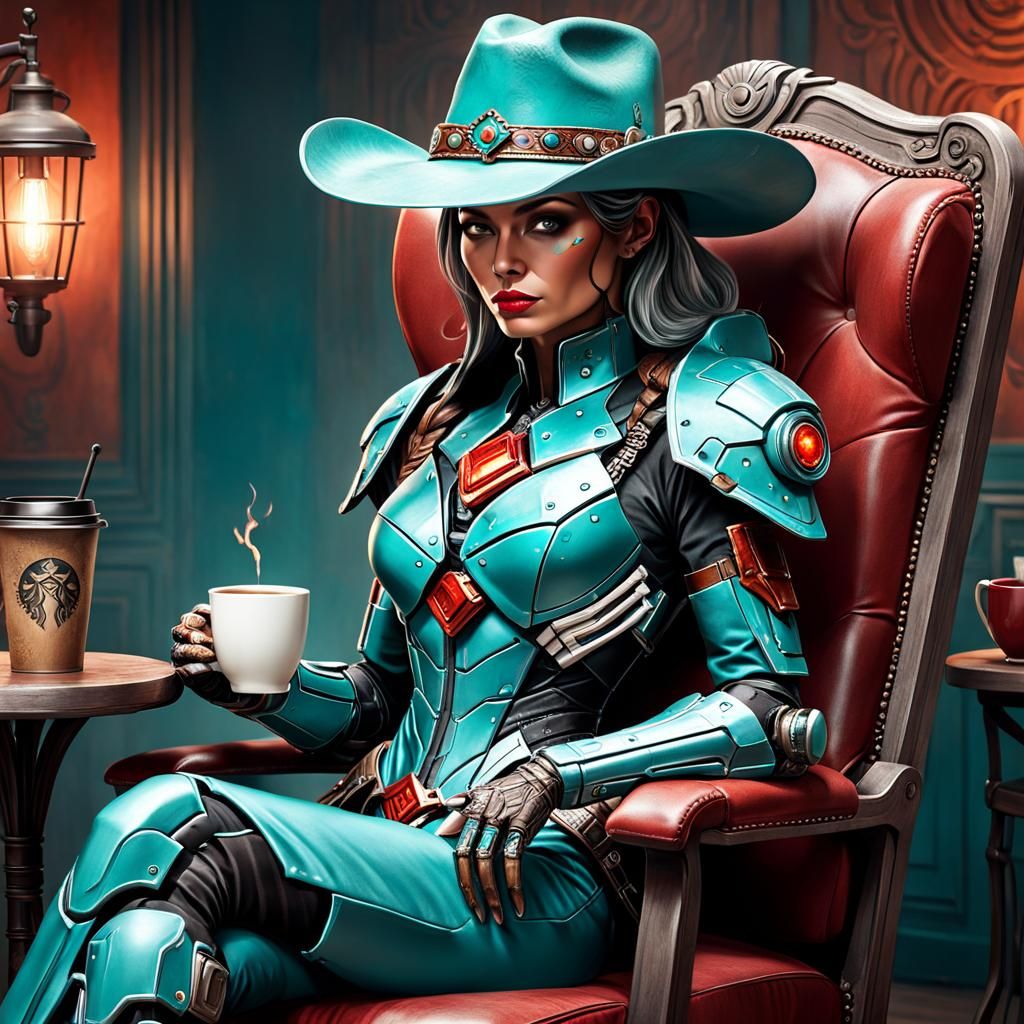 Half-Machine, Half-Human, All Cowgirl - AI Generated Artwork ...