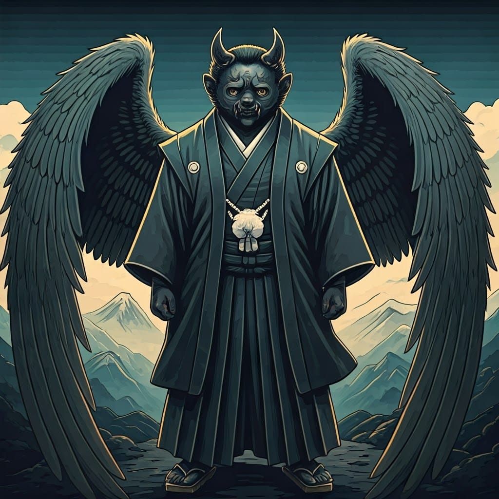 In Japanese folklore, Tengu are supernatural beings, often depicted as ...