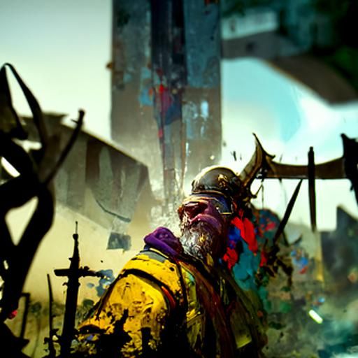 a Viking berserker lost in a post apocalyptic dystopia a masterpiece ...