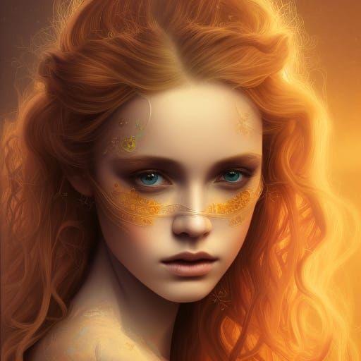 portrait of Juliet, beautiful, symmetrical face, stunning, fairytale ...