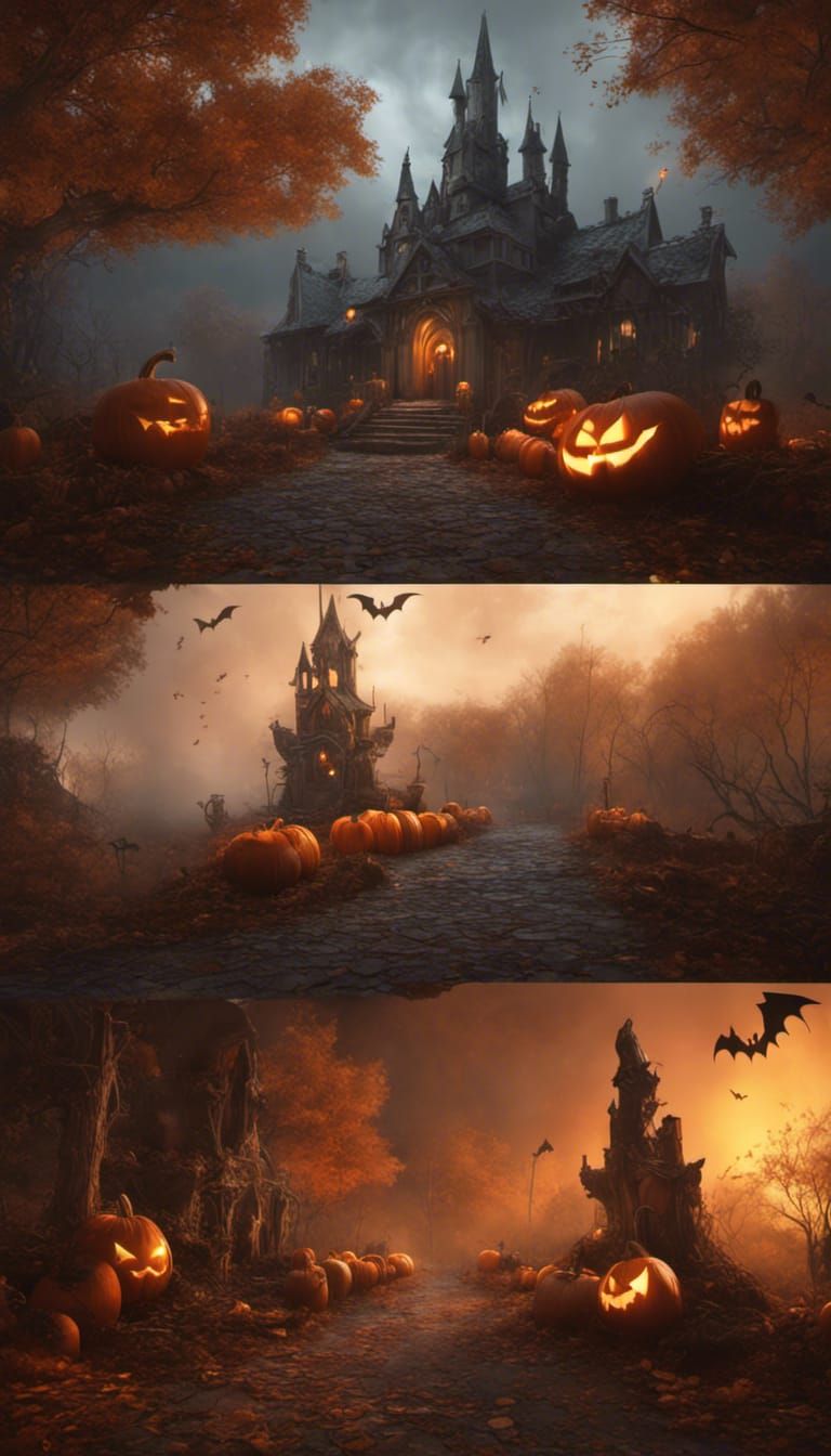 Creepy Halloween scen - AI Generated Artwork - NightCafe Creator