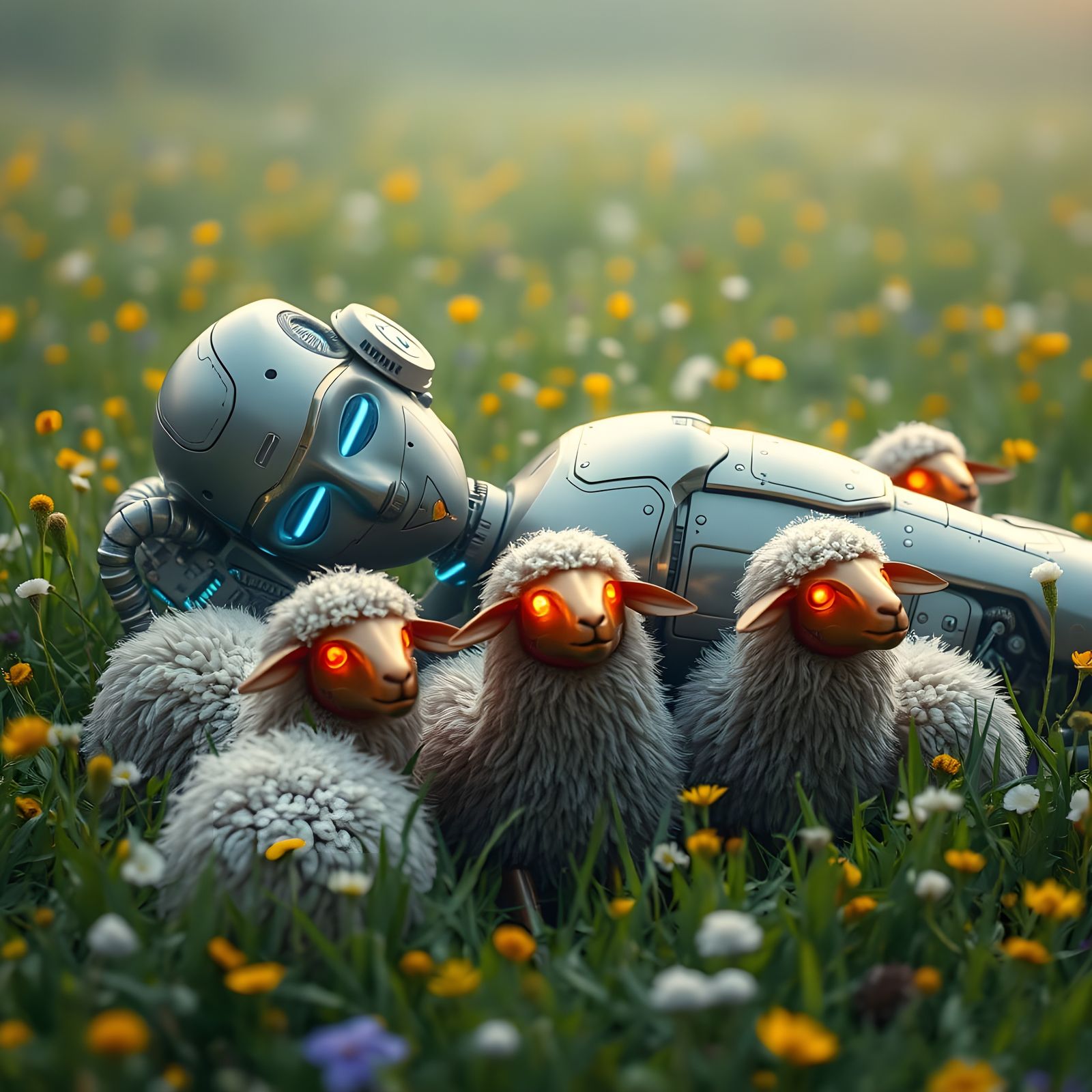 Counting robotic sheep in his dreams 💤💤💤