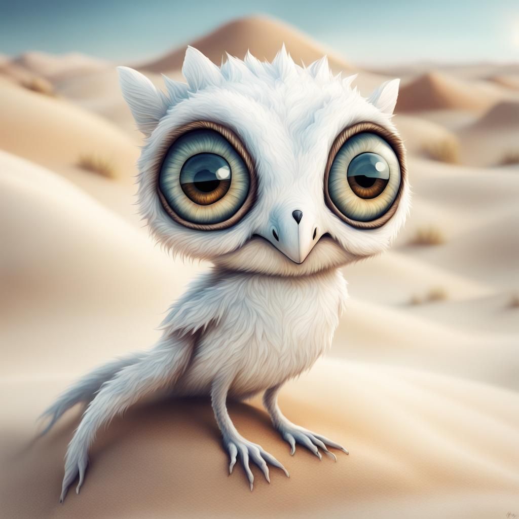 Fantastical Whimsical Adorably Quirky White Sands Desert Creature ...