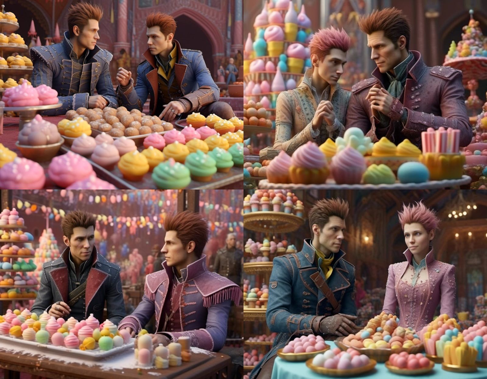 Tredd and Lu in candyland - AI Generated Artwork - NightCafe Creator