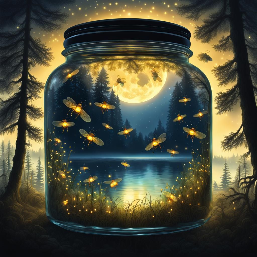 Fireflies - AI Generated Artwork - NightCafe Creator