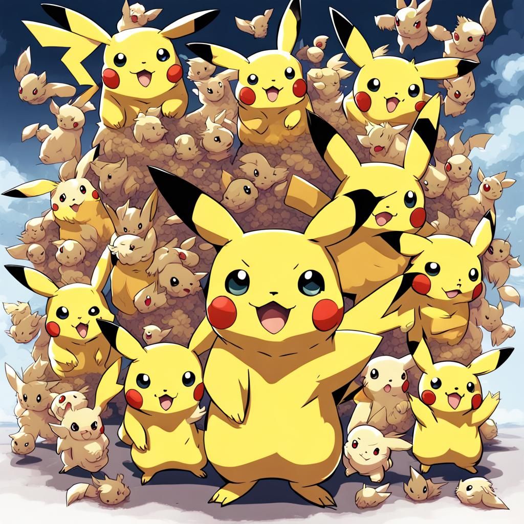 PILE OF PIKACHU - AI Generated Artwork - NightCafe Creator