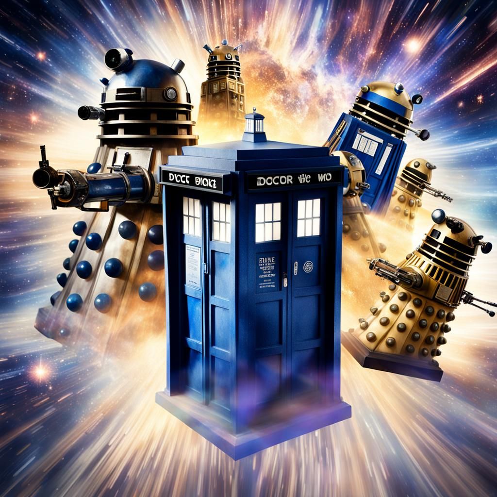 doctor who, tardis, travelling through time and space, galaxy, nebula ...