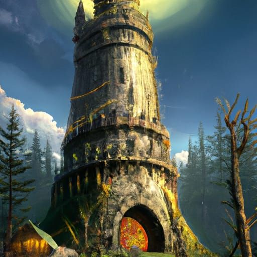 Realistoc Middle earth style Wizard tower by Alan Lee, John Howe ...