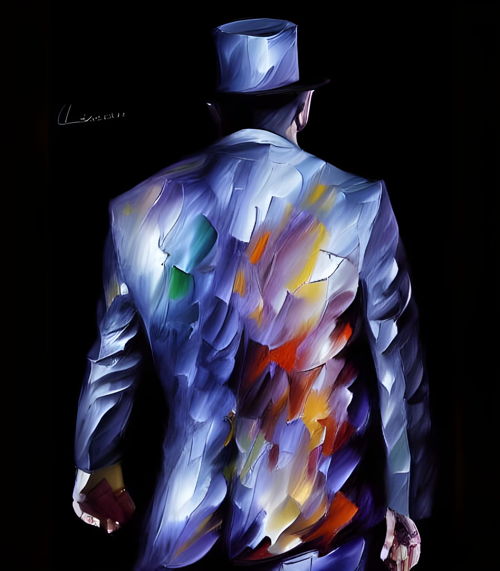 The Loner by Leonid Afremov - Screaming Eye Portrait in Deep...