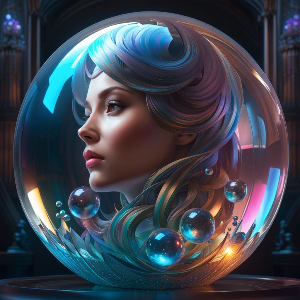 Glass Sphere #2 - AI Generated Artwork - NightCafe Creator