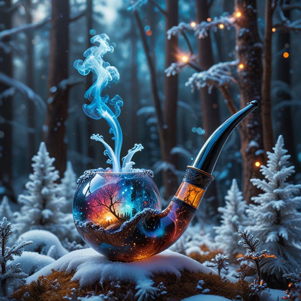 A galactic nebula pipe, wispy celestial tobacco smoke, award winning ...