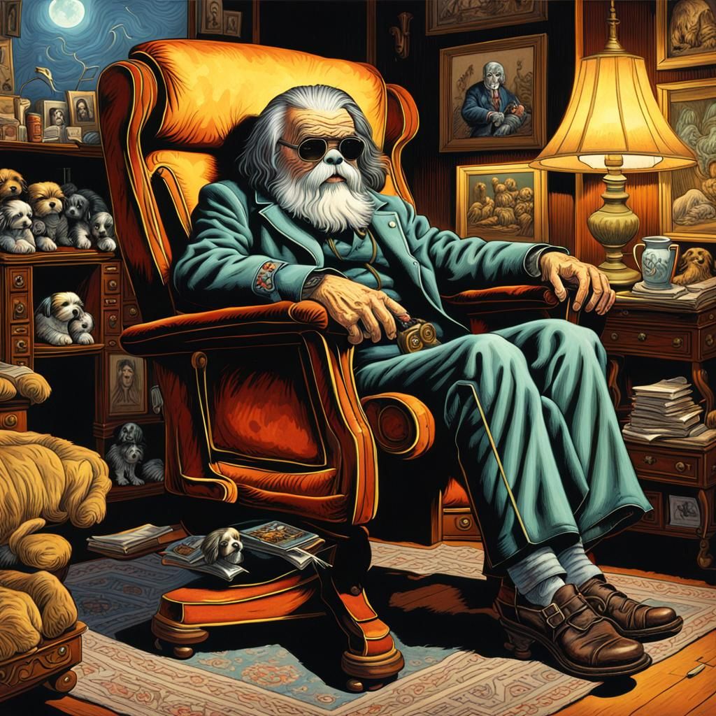 Professor Shih Tzu at his Leisure - AI Generated Artwork - NightCafe ...