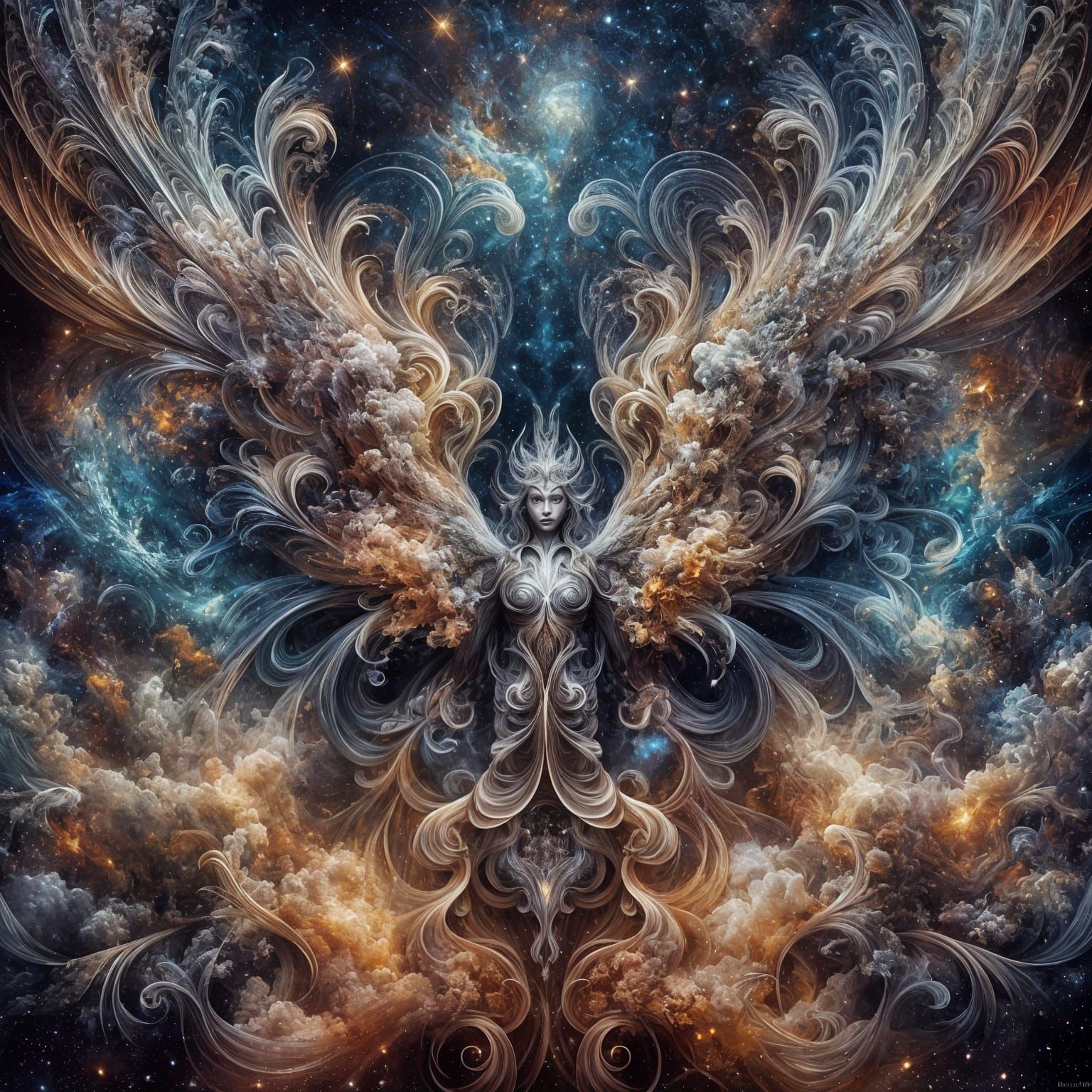 Surreal Angel - Ethereal Angel in Surrealist Style with Cele...