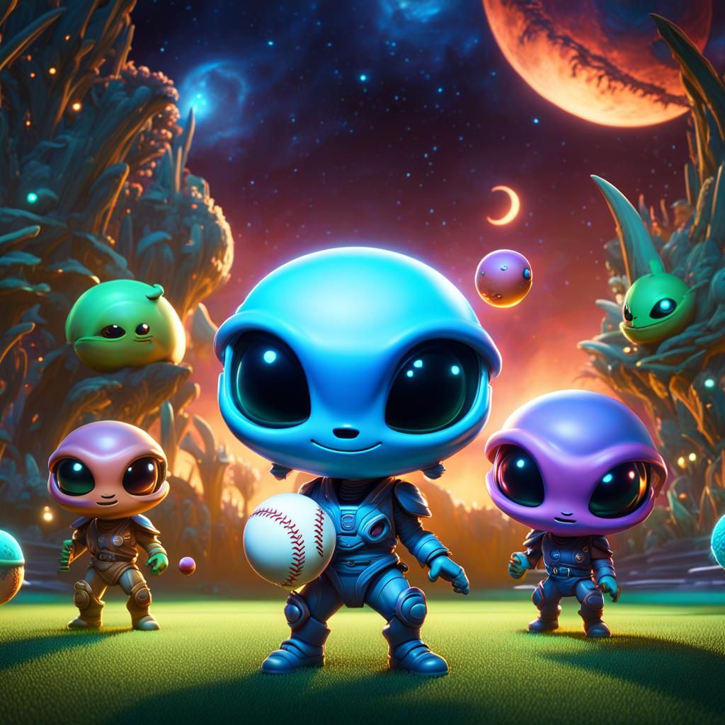 Let's Play Ball - Cosmic Baseball - AI Generated Artwork - NightCafe ...