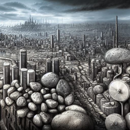 Stonepunk City - AI Generated Artwork - NightCafe Creator
