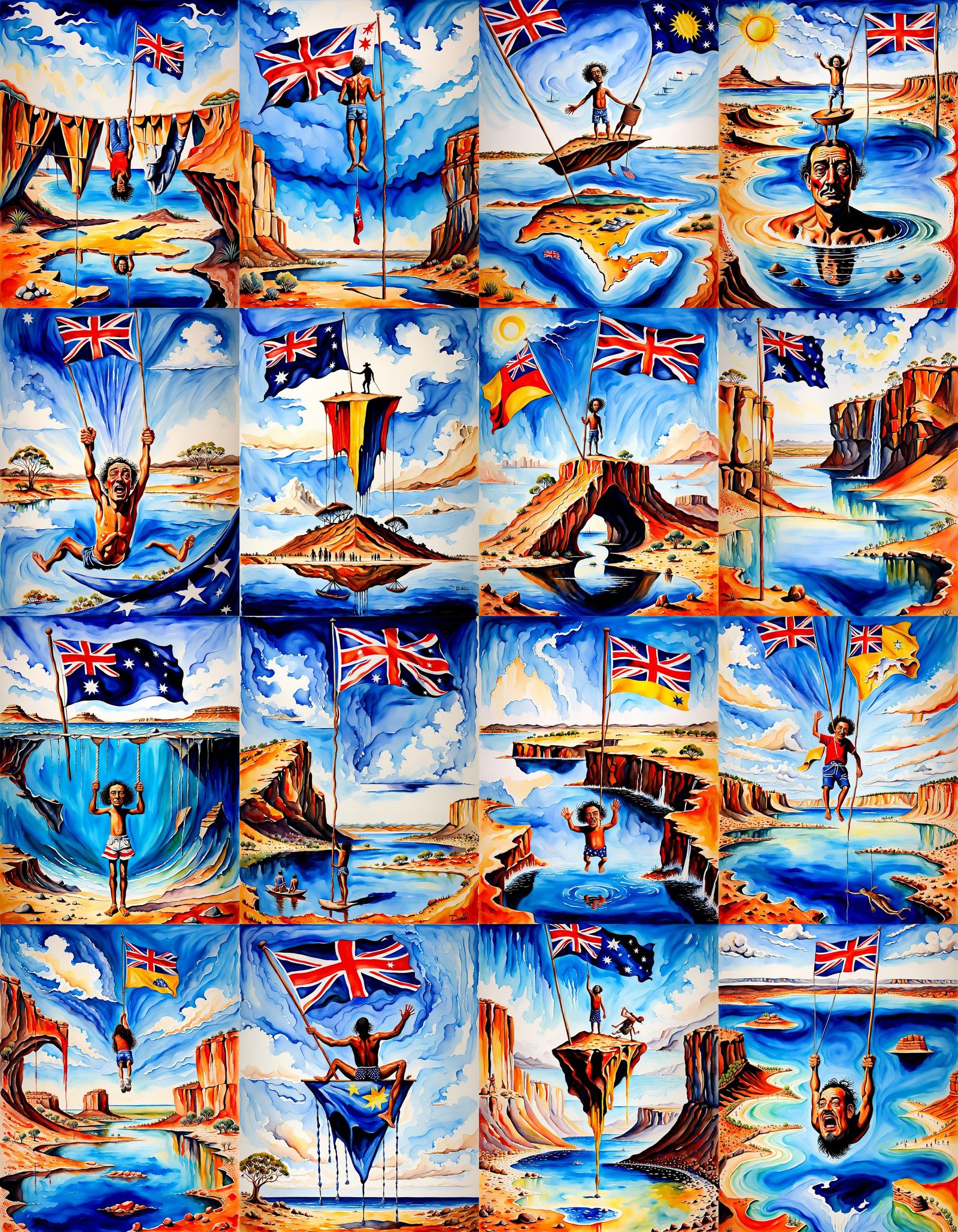 (Saticical, watercolour)Living in Australia "down under" you need to ...