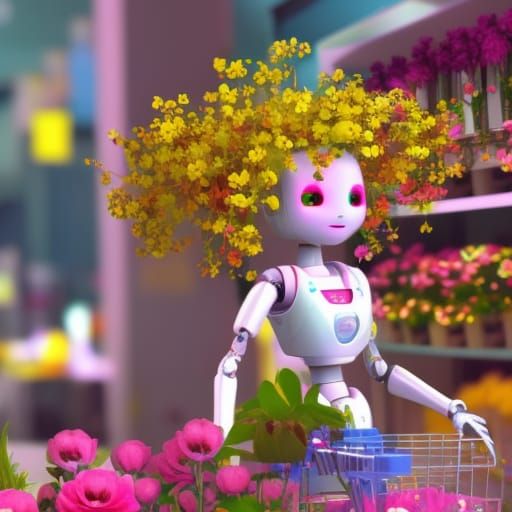 I can build myself flowers - AI Generated Artwork - NightCafe Creator