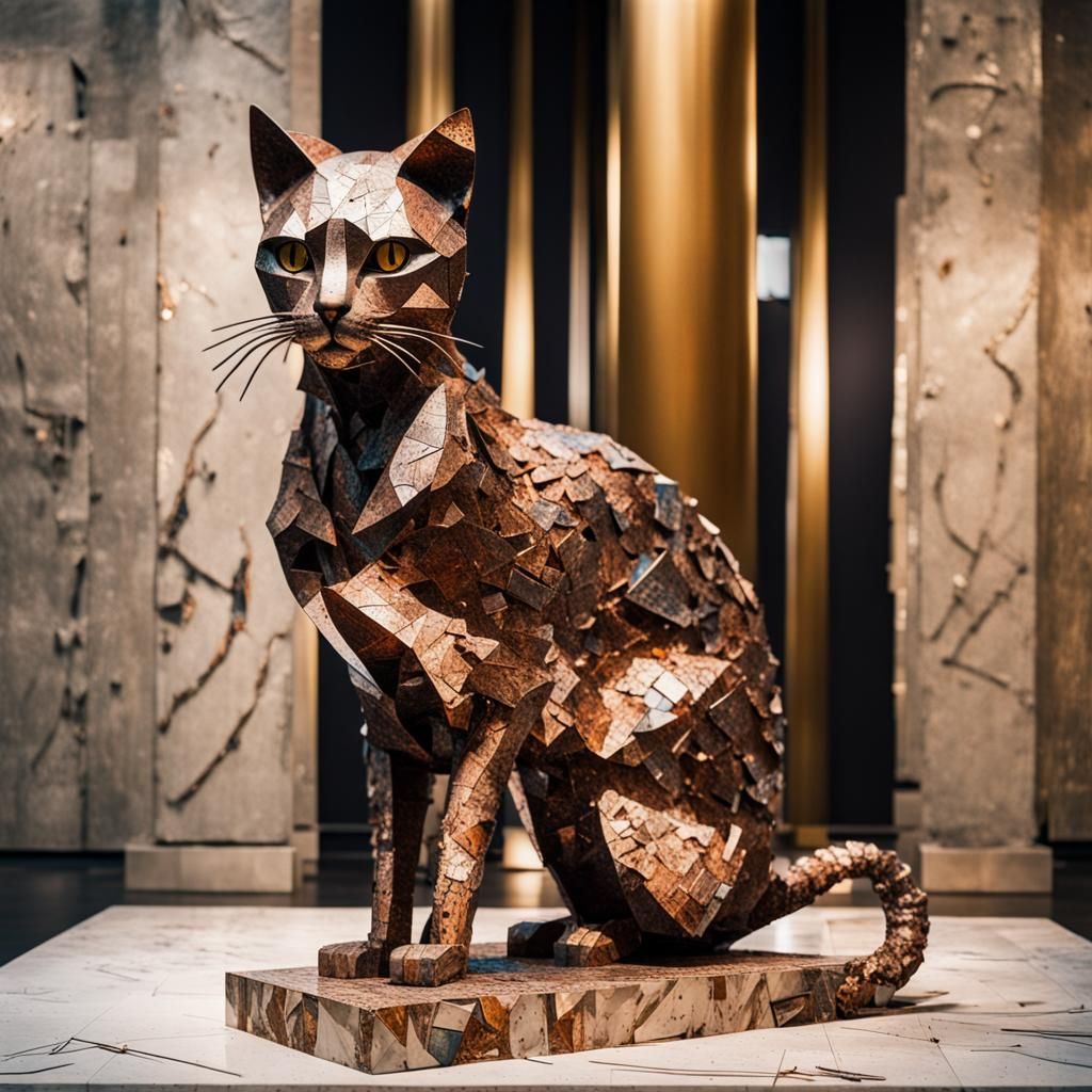 Meow-velous metal kitty 😻 - AI Generated Artwork - NightCafe Creator