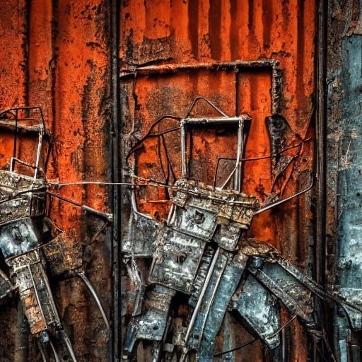 Metal Insect Robots Emerge from Rusted Iron Decay ... - AI Art