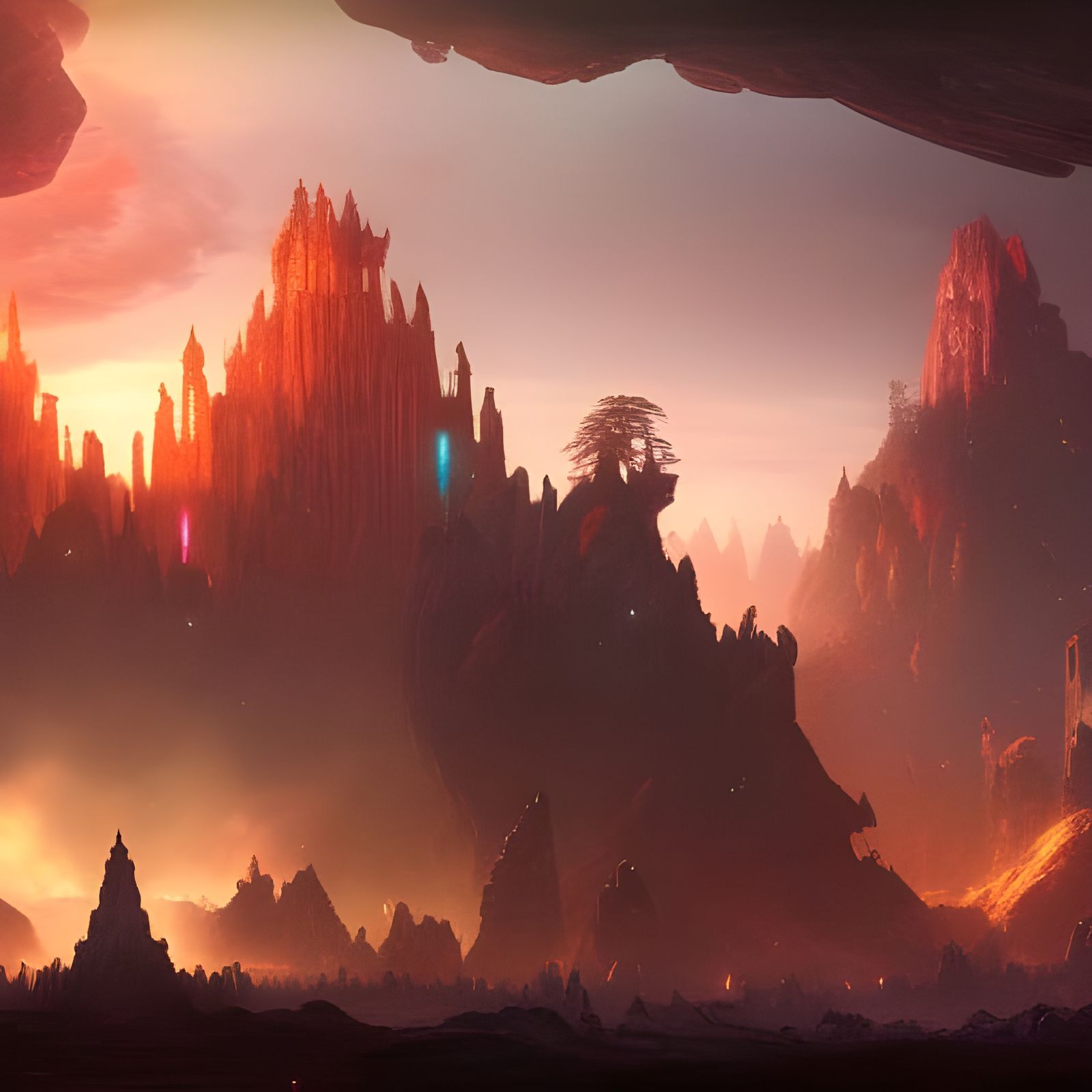 Red Alone - AI Generated Artwork - NightCafe Creator