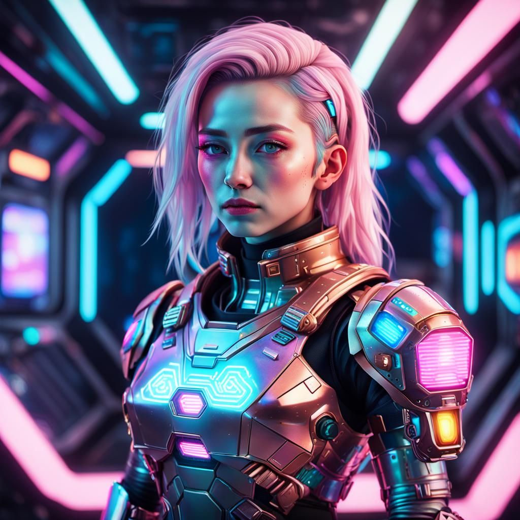 Pink Haired Heroine - AI Generated Artwork - NightCafe Creator