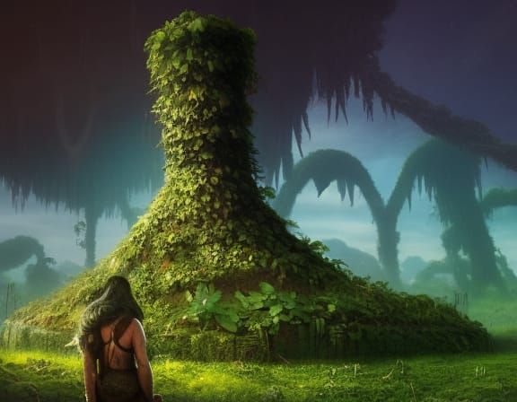 Alien Vines - AI Generated Artwork - NightCafe Creator