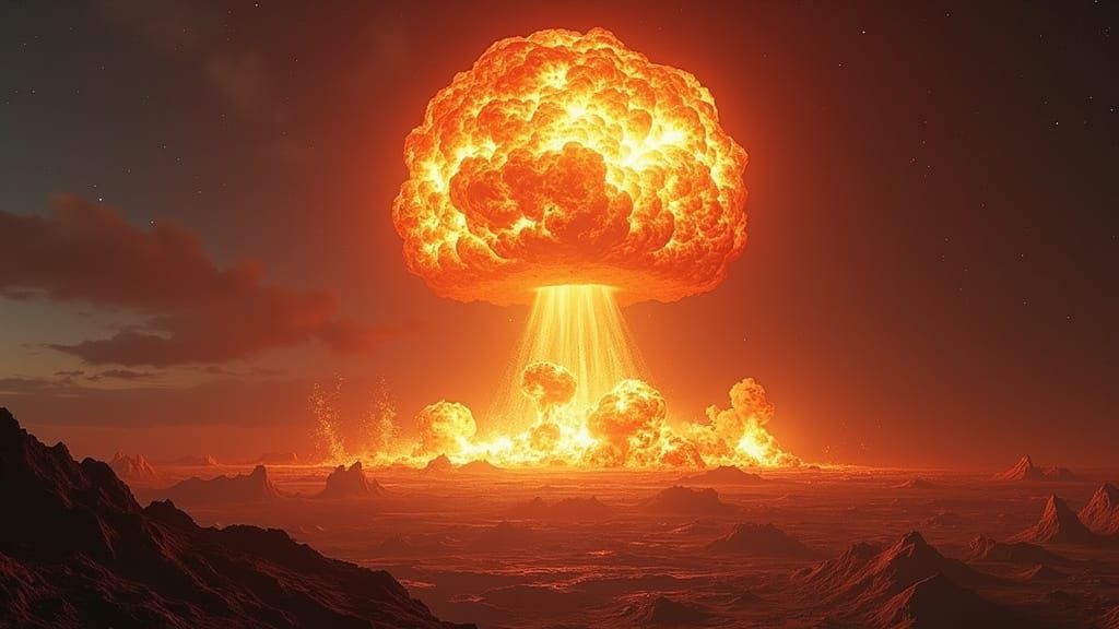 a detailed nuclear explosion - Nuclear Explosion in Stunning...