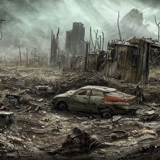 POST APOCALYPTIC WASTELAND - AI Generated Artwork - NightCafe Creator