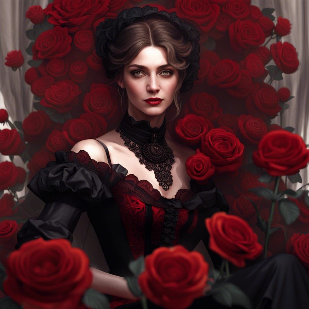 Rose throne - AI Generated Artwork - NightCafe Creator