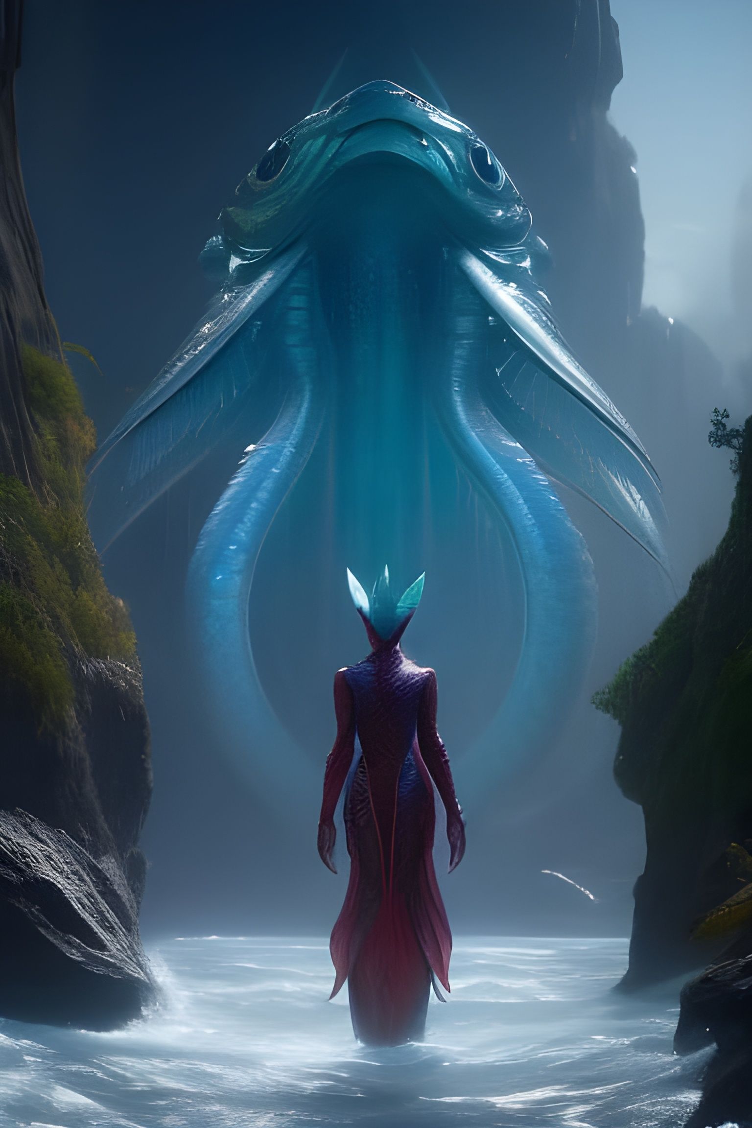 The Shape of Water - AI Generated Artwork - NightCafe Creator