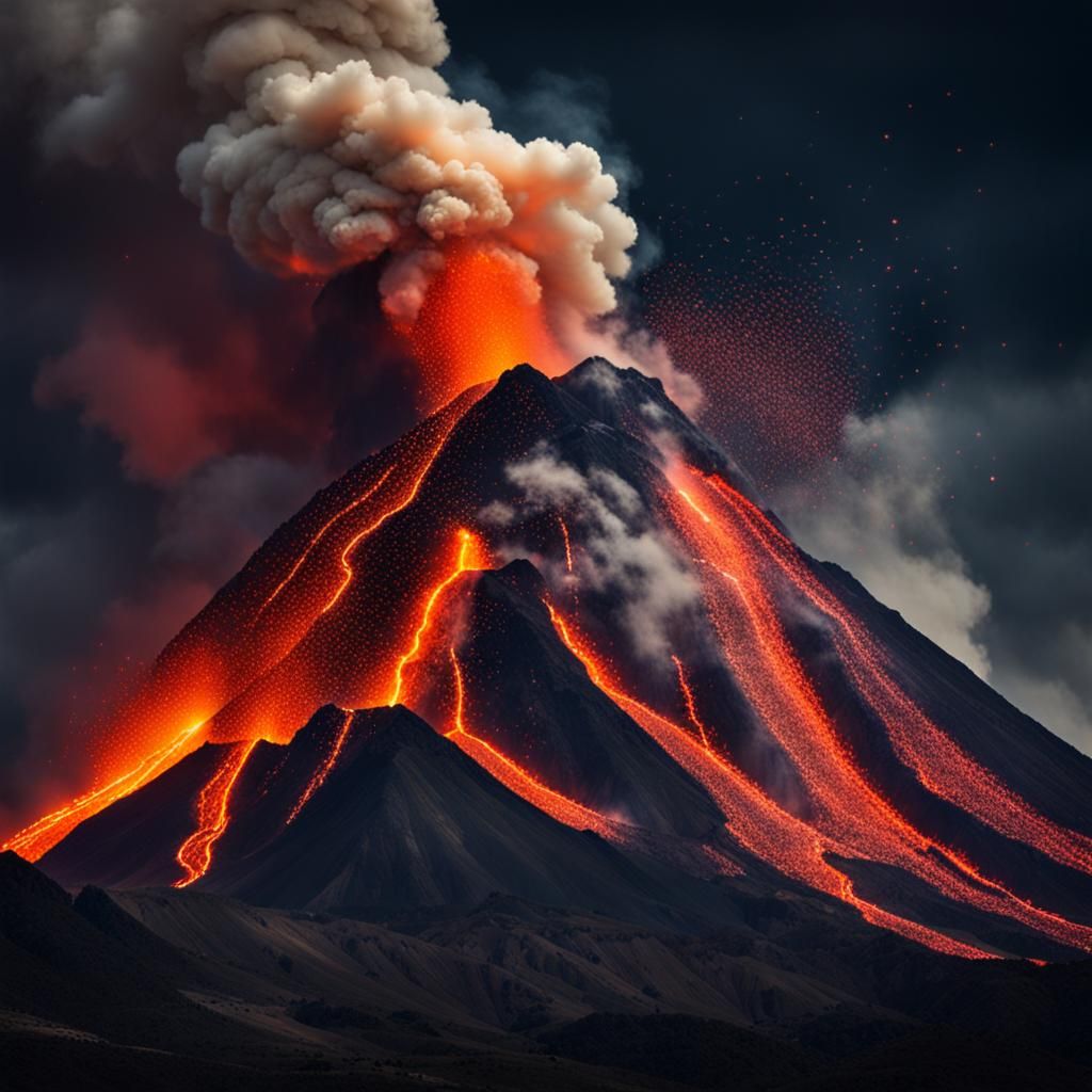Volcanic Eruption - AI Generated Artwork - NightCafe Creator