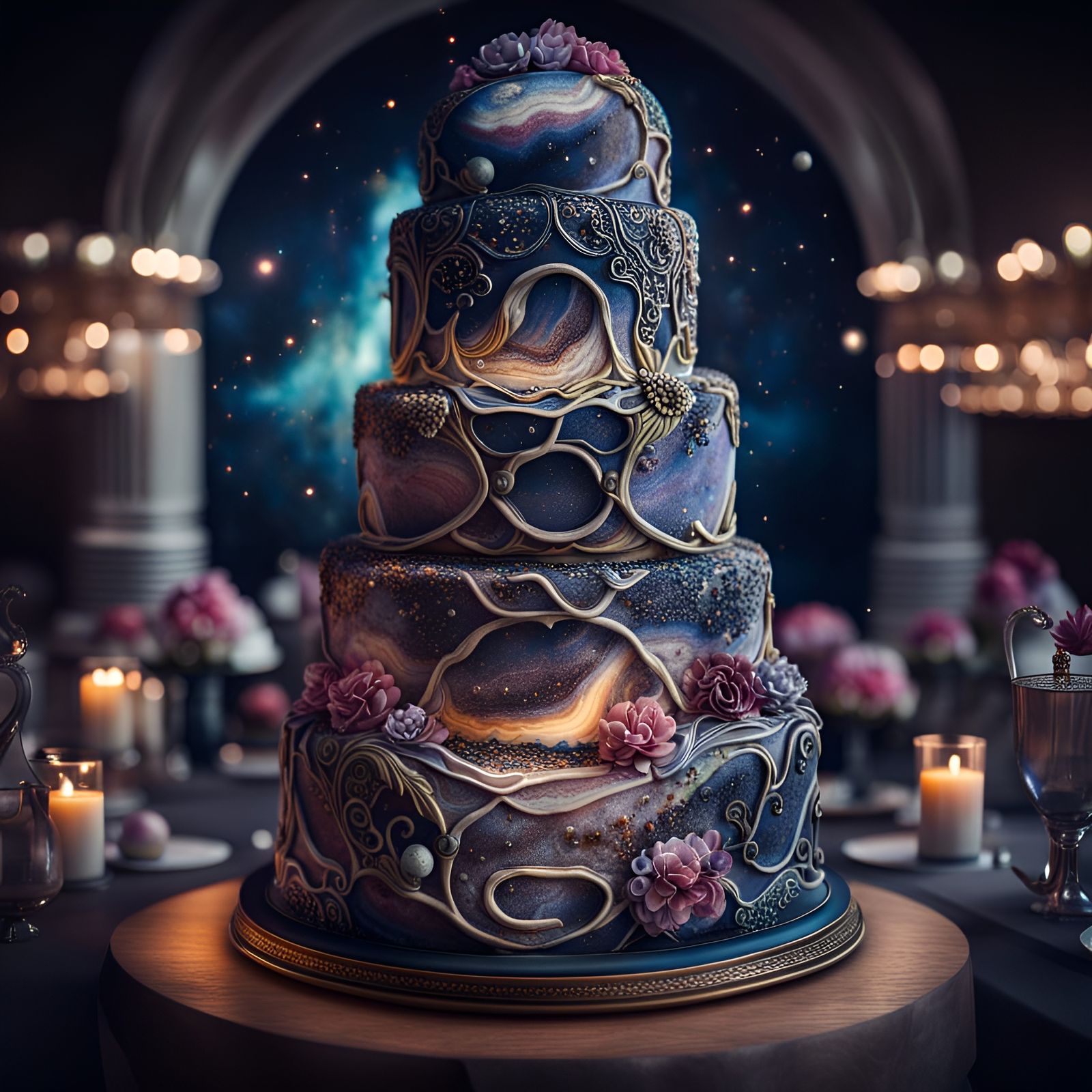 Universal Wedding Cake - AI Generated Artwork - NightCafe Creator