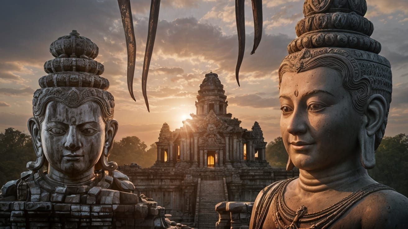 Brutalist Temple Ruin Inspired by Francis Bacon - AI Art