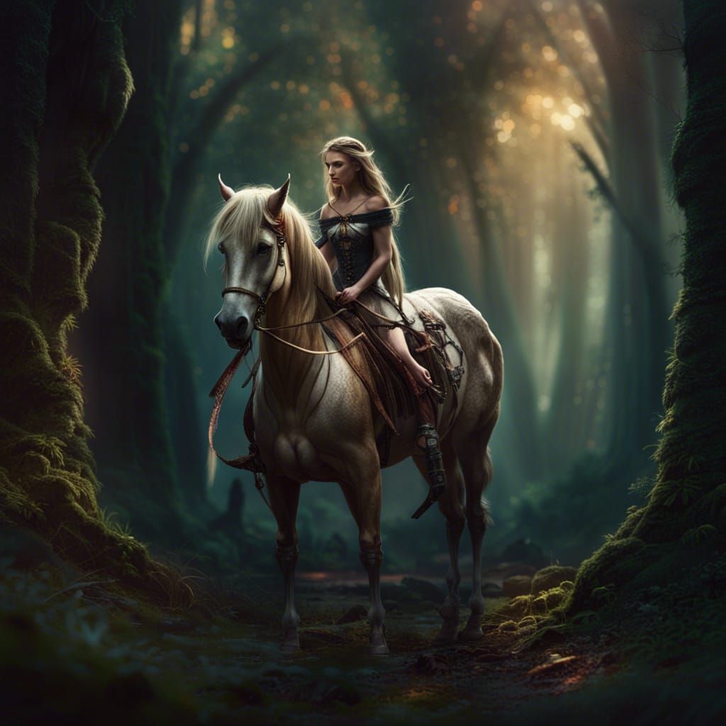Elf on the horse - AI Generated Artwork - NightCafe Creator