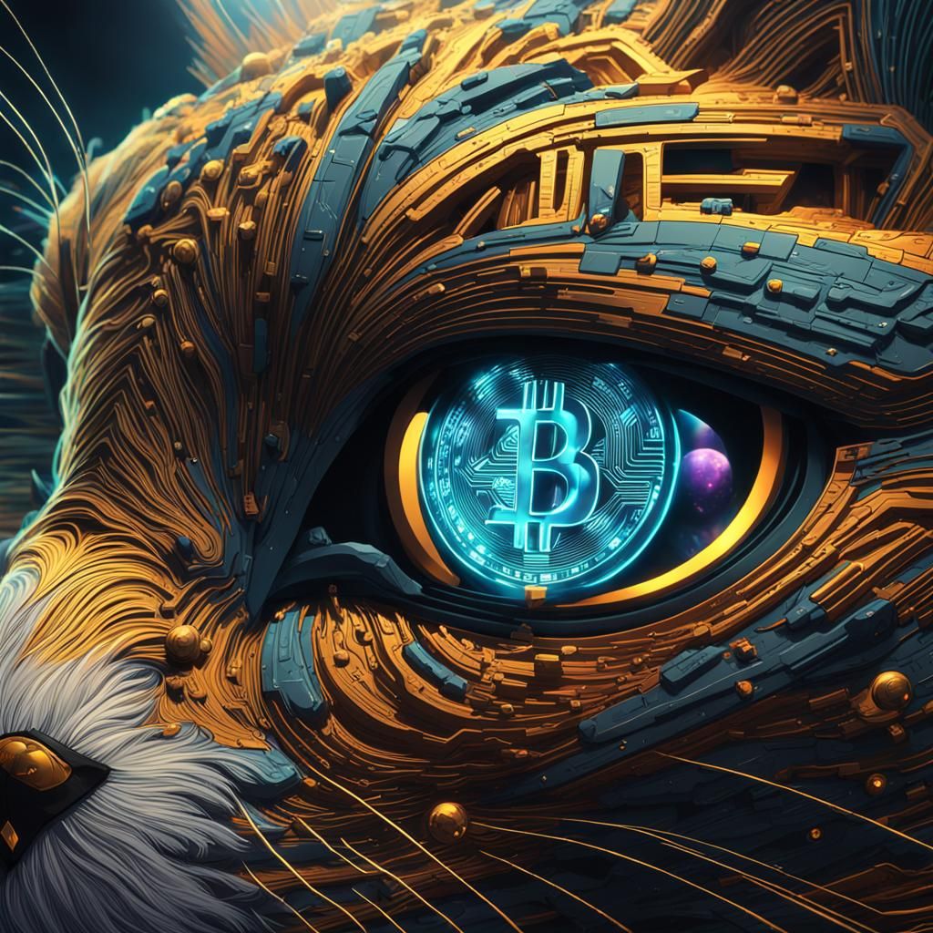 cat Bitcoin eye NFT BTC mutant - AI Generated Artwork - NightCafe Creator