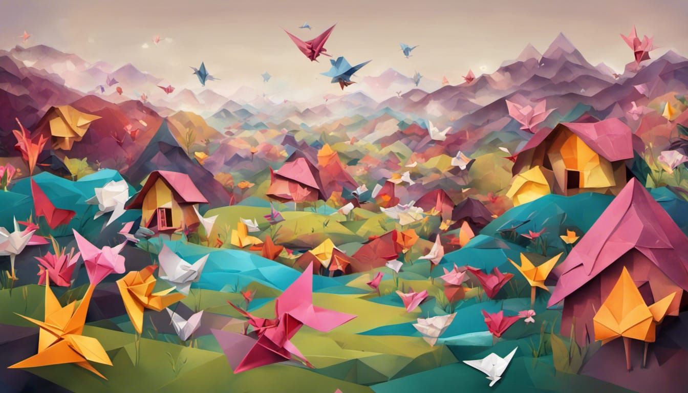 Origami - AI Generated Artwork - NightCafe Creator